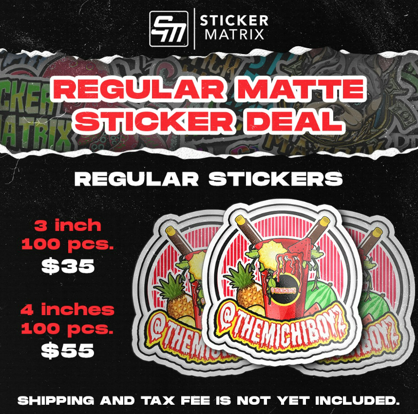 Regular Matte Stickers Special Sale – Sticker Matrix